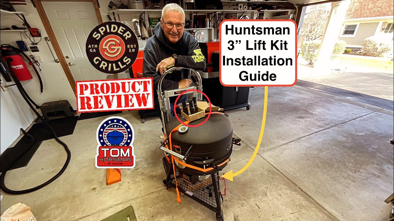 Spider Grills Huntsman Kamado-Kettle Grill / How To Install the 3” Lift ...