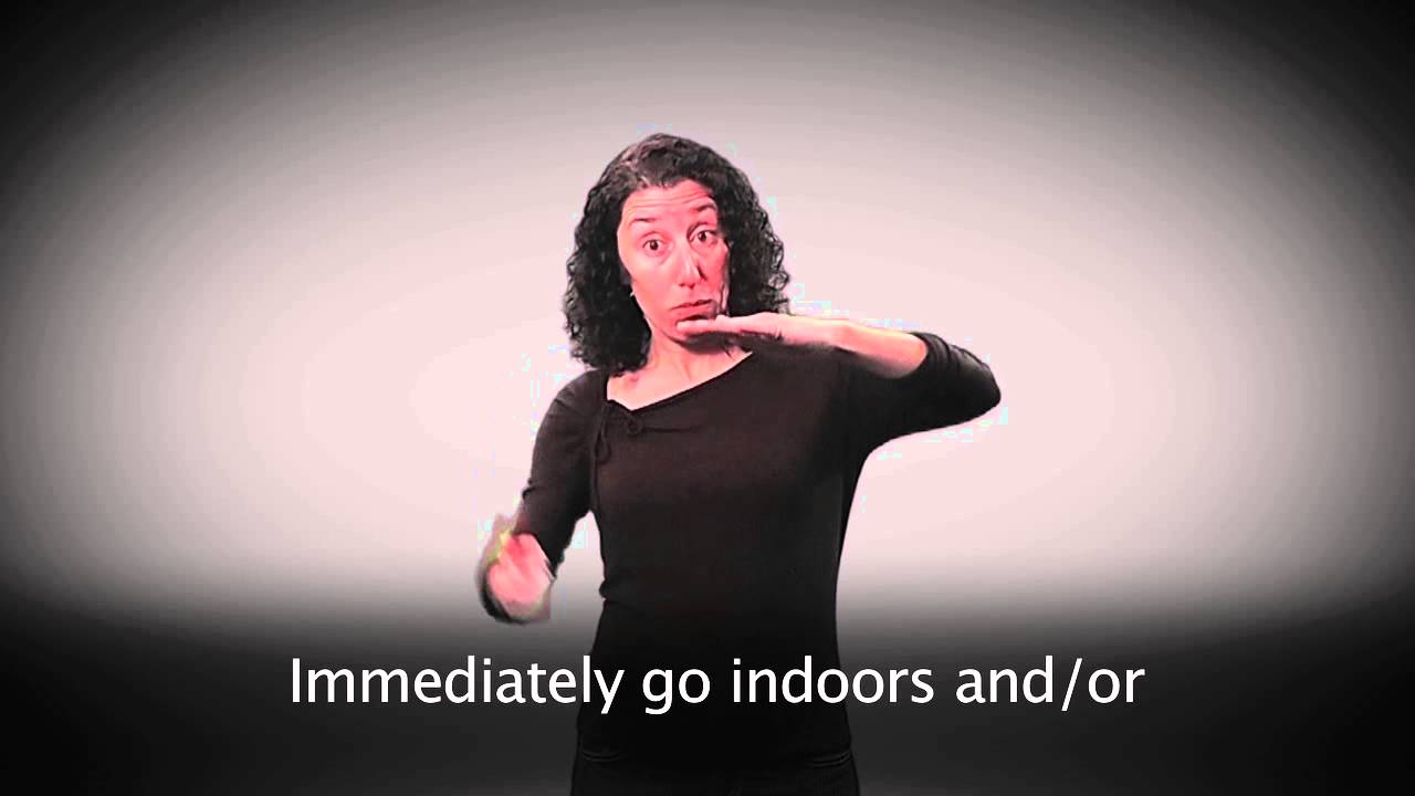 Notify NYC American Sign Language (ASL) Message: Tornado Warning - YouTube