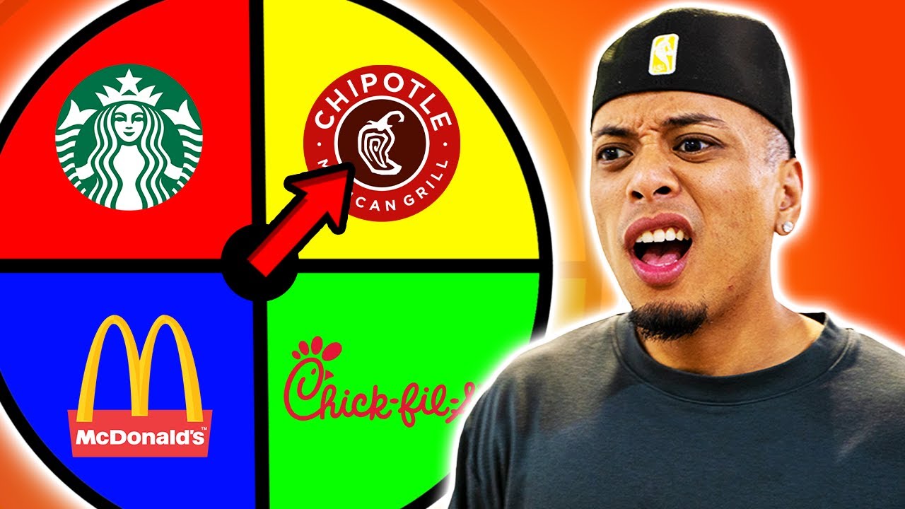 Eating at a RANDOM Fast Food Restaurant for 24 Hours! - YouTube
