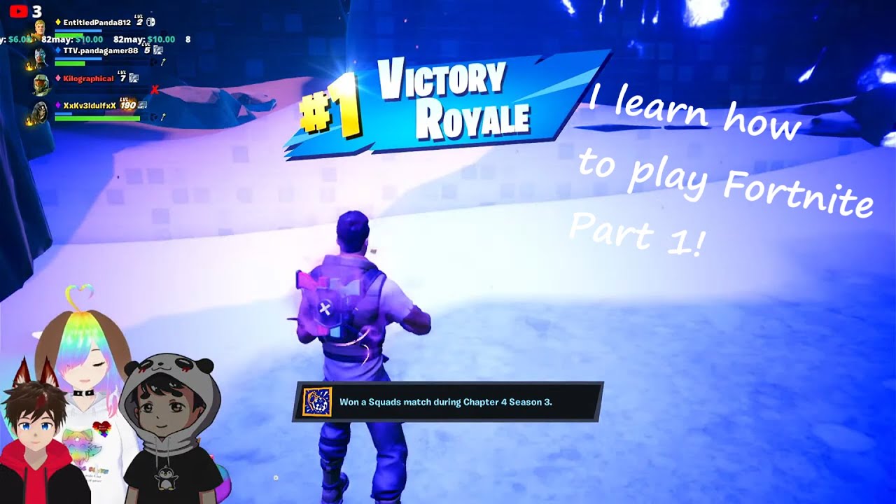 I learn to play Fortnite XD Lets Play Fortnite with Panda Part 1! - YouTube