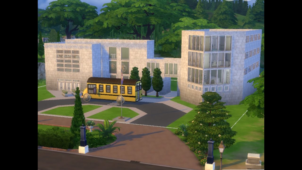 Sims 4 Build: Landgraab Middle School - YouTube