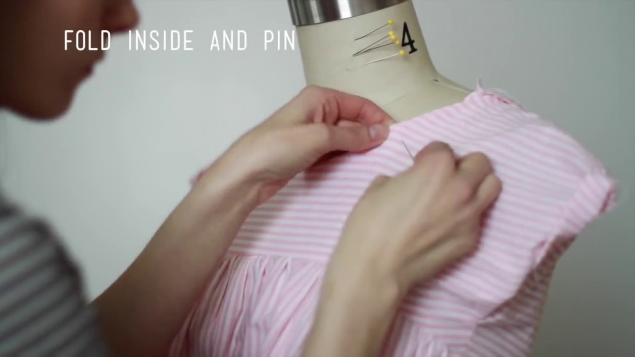 Very simple neckline facing tutorial - YouTube