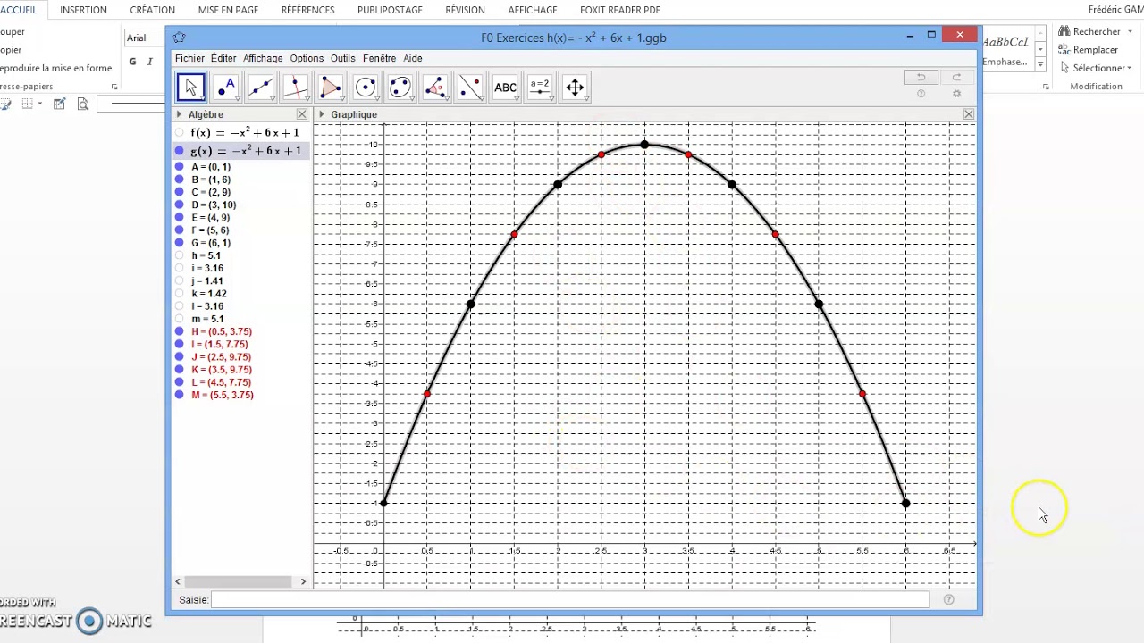 SECONDE : F0 TABLE GRAPH Exos Corr - YouTube