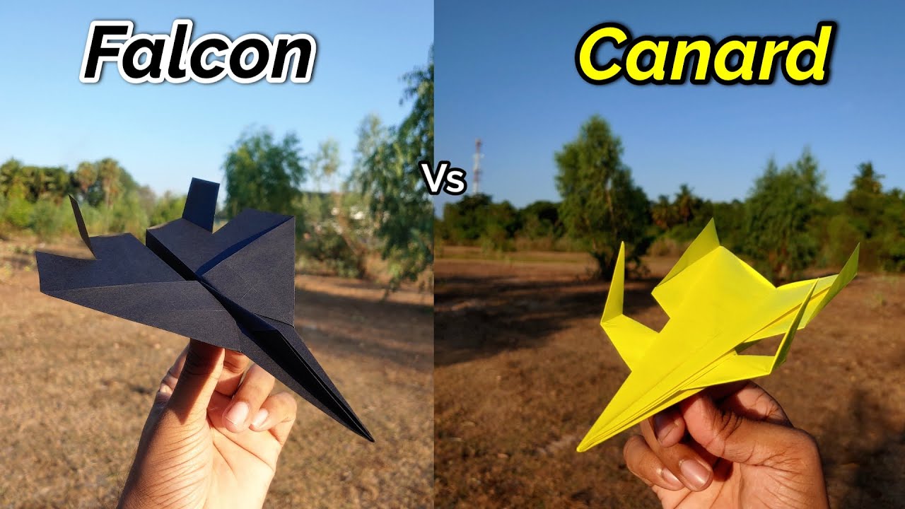 Falcon vs Canard Paper Planes Flying Comparison and Making Tutorial ...