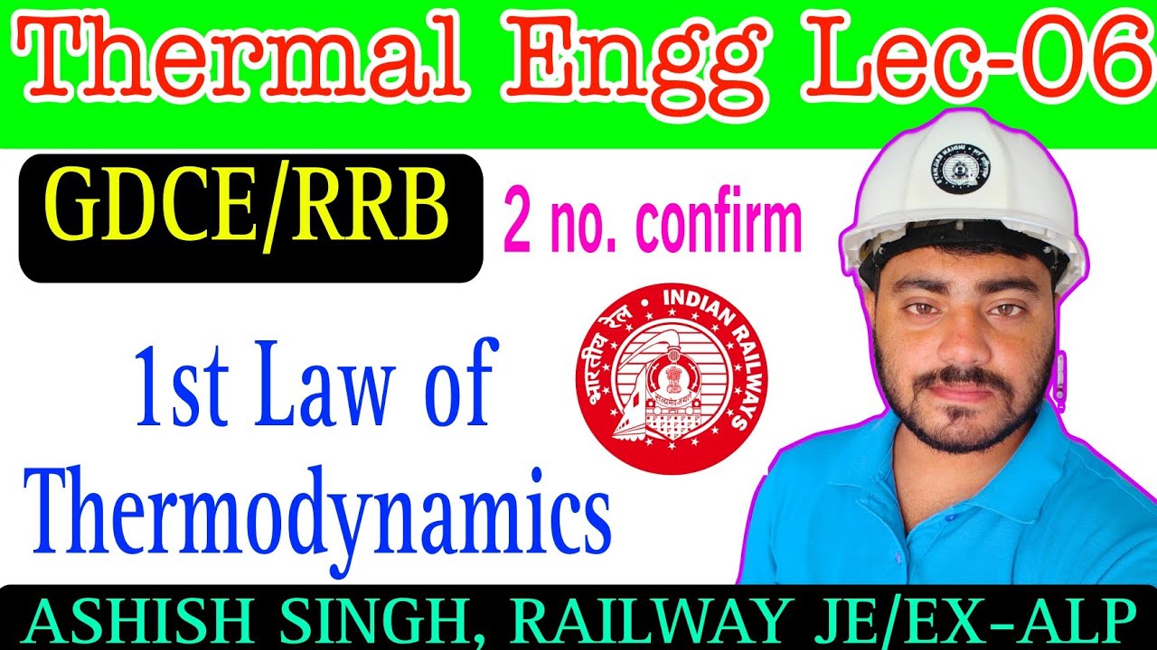 Thermal Engg Lec-06 || 1st law of Thermodynamics, Heat || RRB JE ...