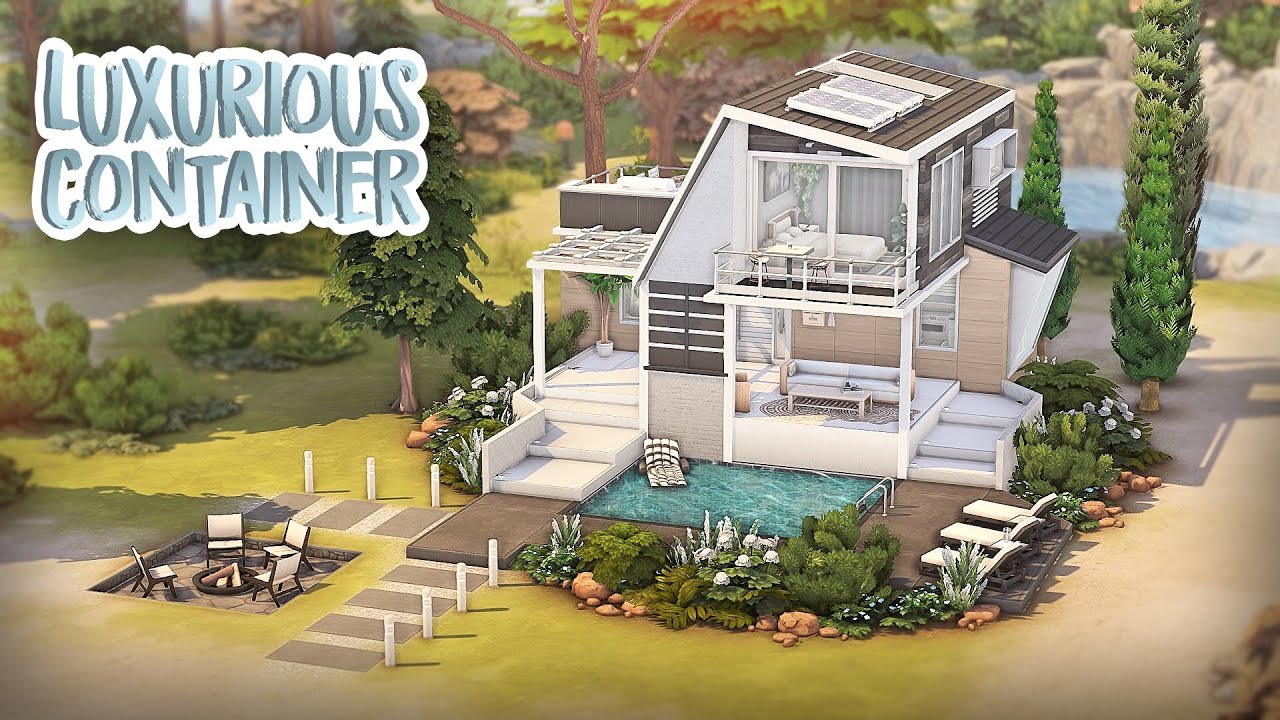Luxurious Container Home 🌳 | The Sims 4 Speed Build - YouTube