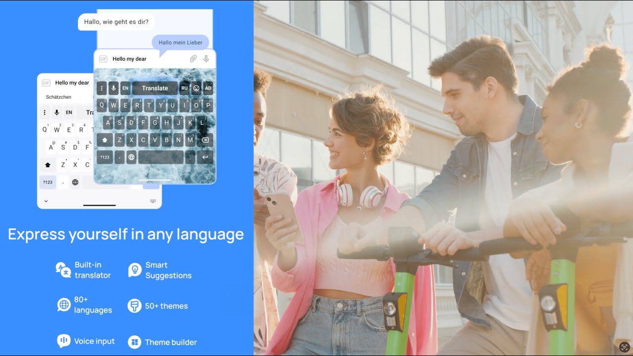 Easy Translator Keyboard App (Theme Keyboard Customization) - YouTube