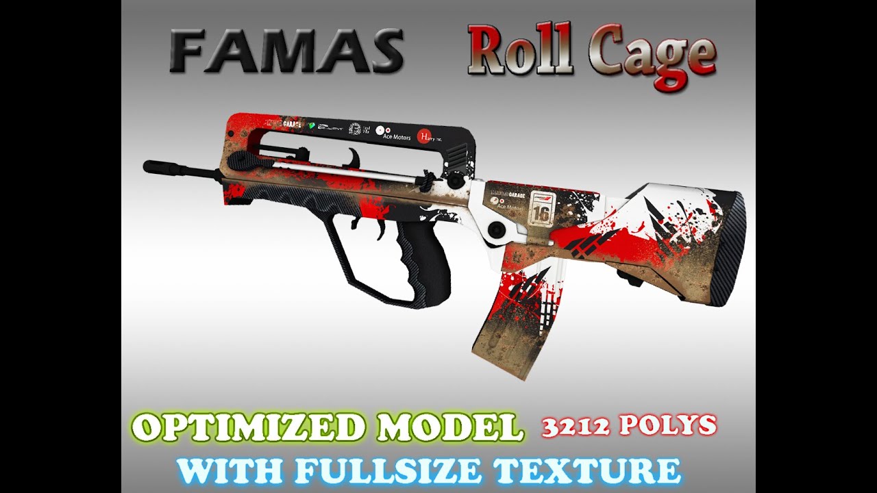 CS:GO FAMAS Roll Cage HD skin for CS 1.6 - YouTube