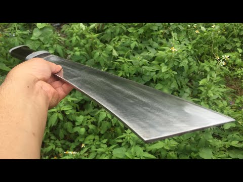 Knife Making - Forged A Sharpest Machete Knife Out of Car Leaf Spring ...