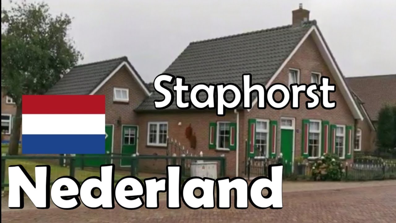 NEDERLAND Wandeling door Staphorst in de provincie Overijssel - YouTube
