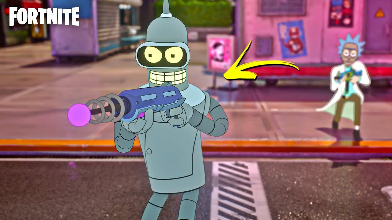 Jogando com os NOVOS ITENS da Atualização - Fortnite x Futurama - YouTube