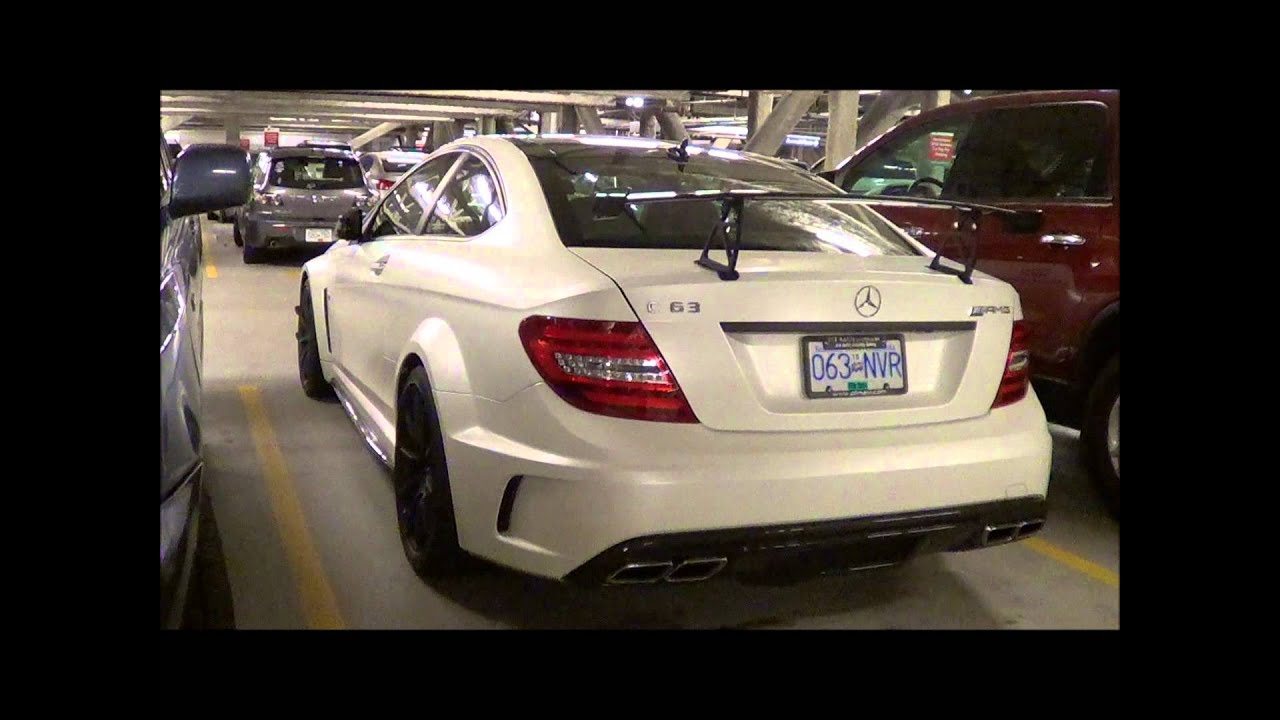 Matte White Mercedes C63 AMG Black Series- Driveby + Walkaround - YouTube