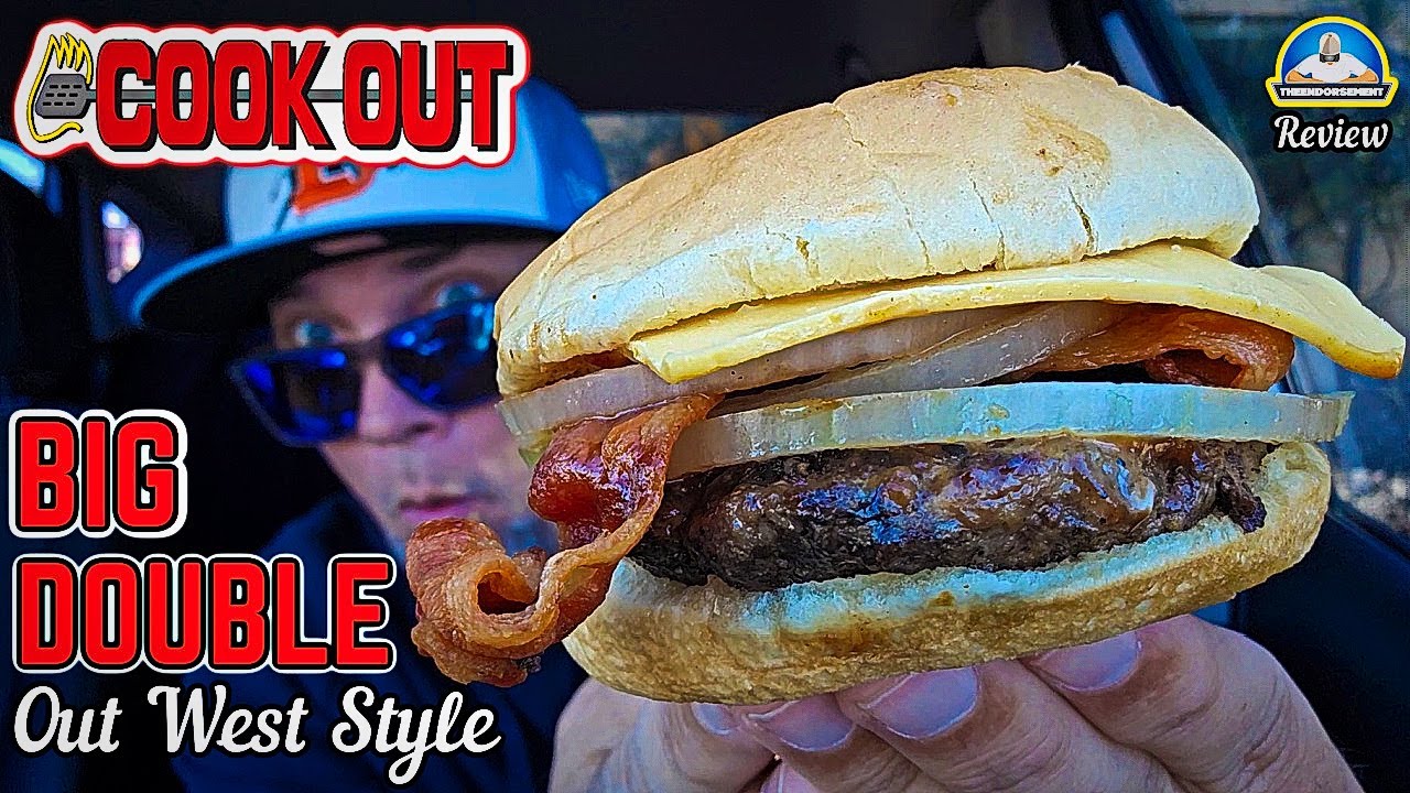Cookout® Big Double Out West Style Burger Review! 🥓🧅🥒🍔 | Overrated ...