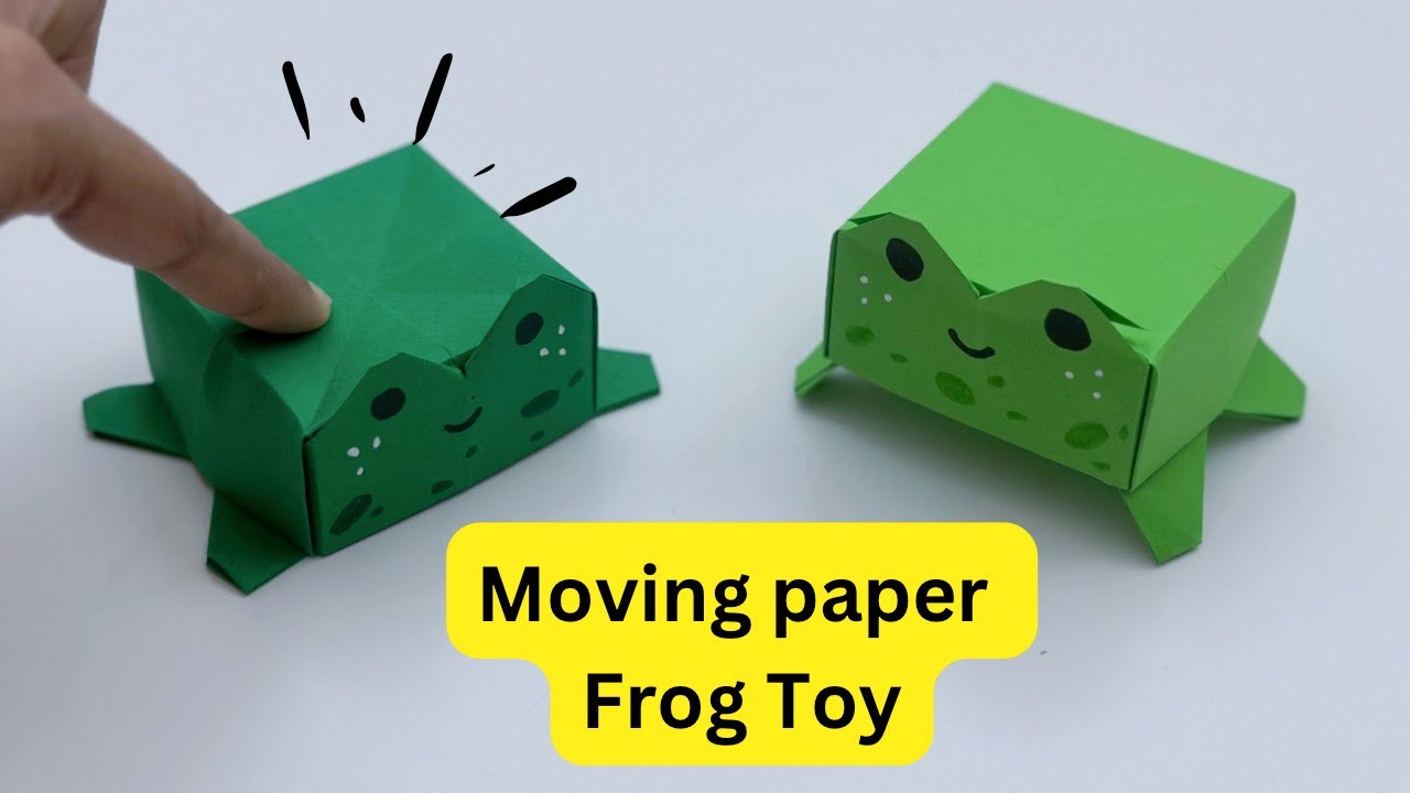 How To Make Moving Paper Frog Toy For Kids / Nursery Craft Ideas ...