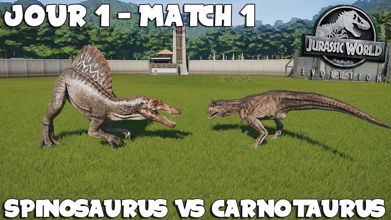 SPINOSAURUS VS CARNOTAURUS - Tournoi JOUR 1 - MATCH 1 (Groupe A) - JW ...