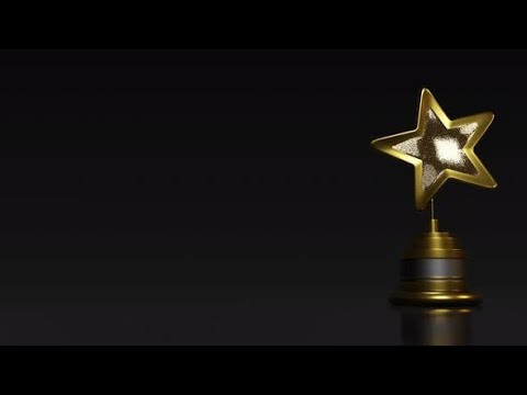 4K Animated Motion Graphic Video Stock | Gold trophy Award Background ...