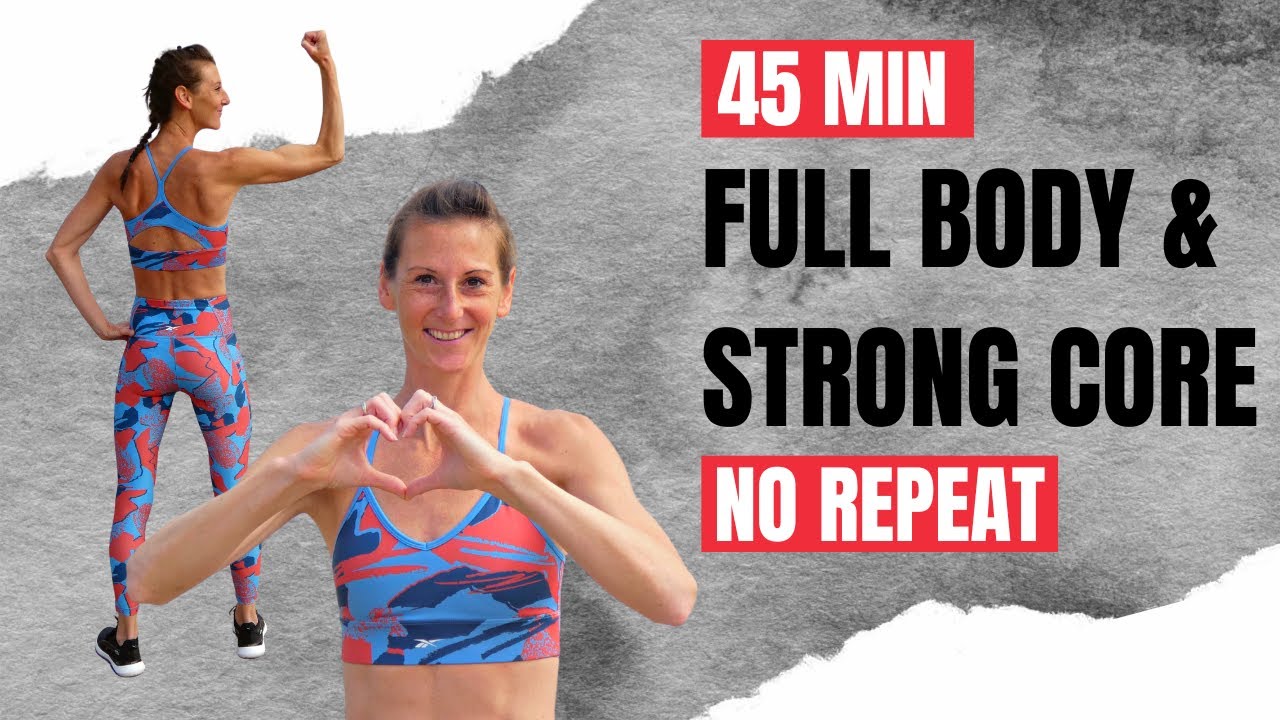 Full body & strong core no equipment by Livia - YouTube