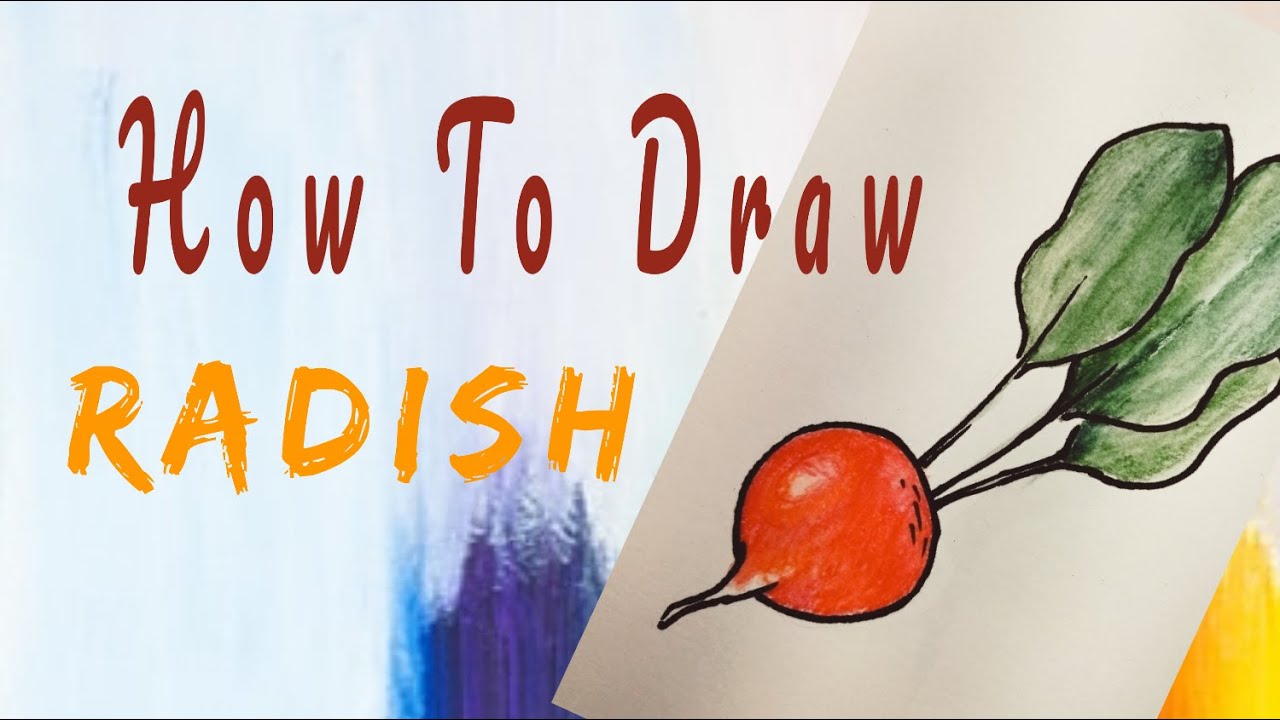 How To Draw Radish, It's Easy - YouTube