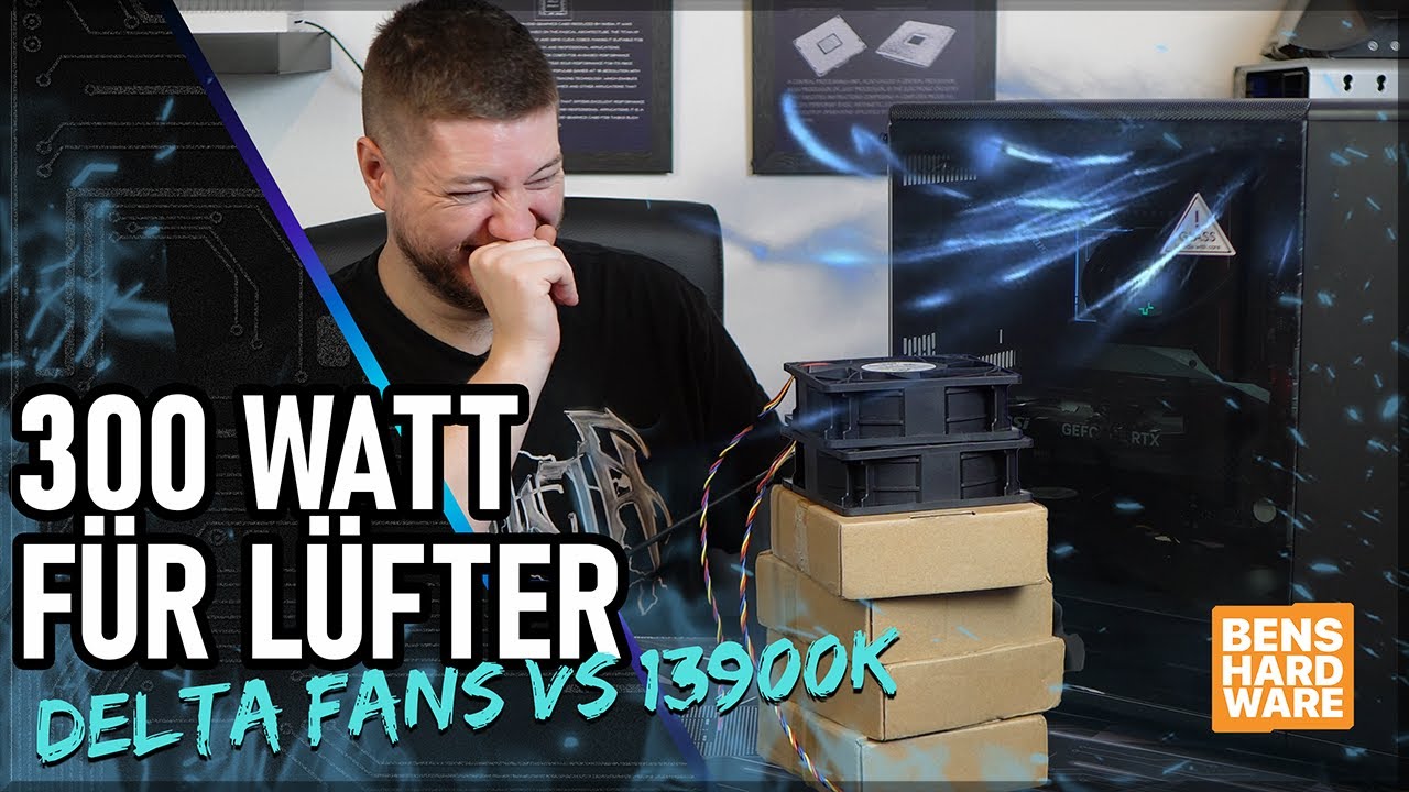 300 WATT nur für die LÜFTER! 6 DELTA FANS vs. 13900k! Der LAUTESTE PC ...
