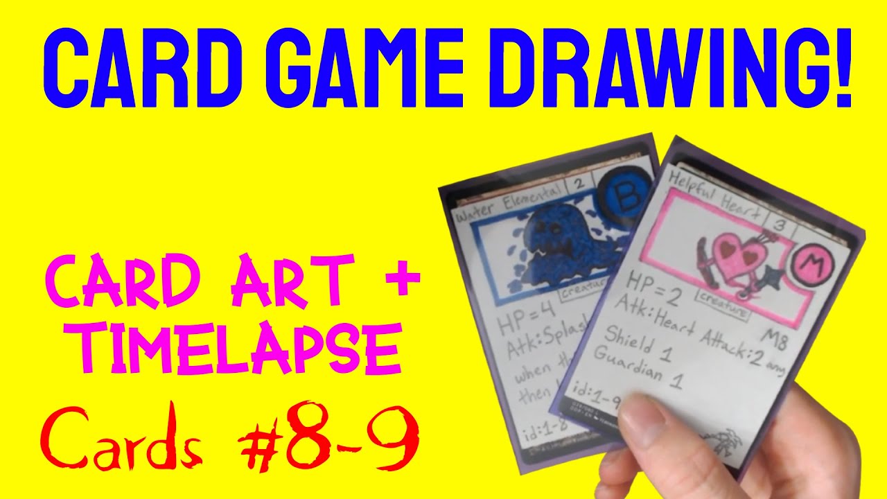 Drawing Cards for my TCG part 3 - YouTube