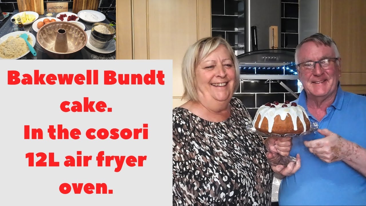 Bakewell Bundt cake. In the cosori 12L air fryer oven. - YouTube
