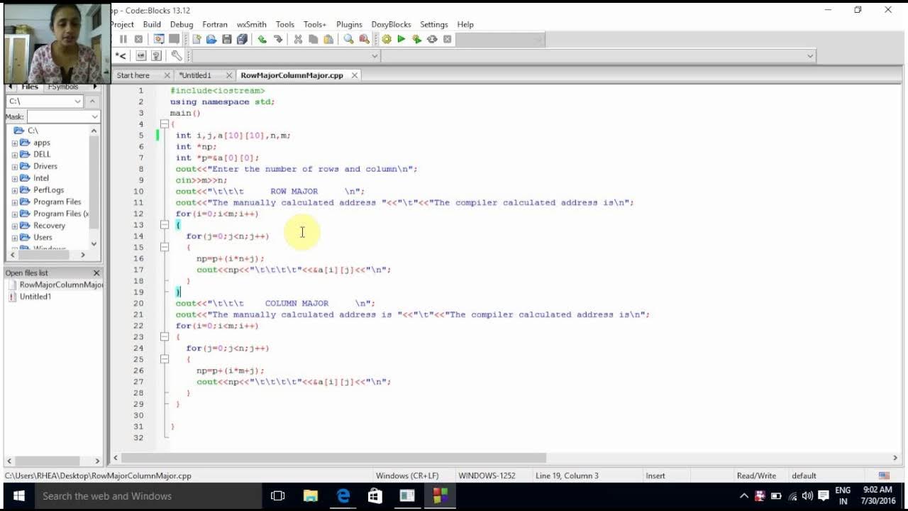ROW MAJOR AND COLUMN MAJOR - YouTube