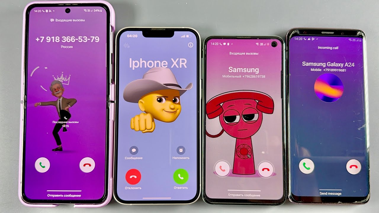 Incoming Call Samsung Galaxy Z Flip 5 + IPhone 13 + Samsung Galaxy S10e ...