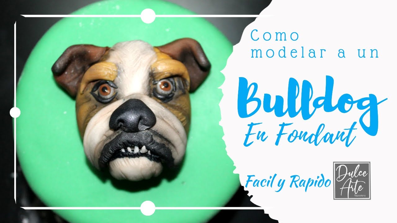 Cómo Hacer perro BULLDOG en fondant/ DULCE ARTE - YouTube