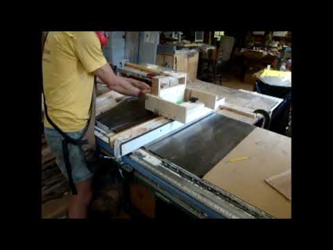 power feeder set up on table saw - YouTube