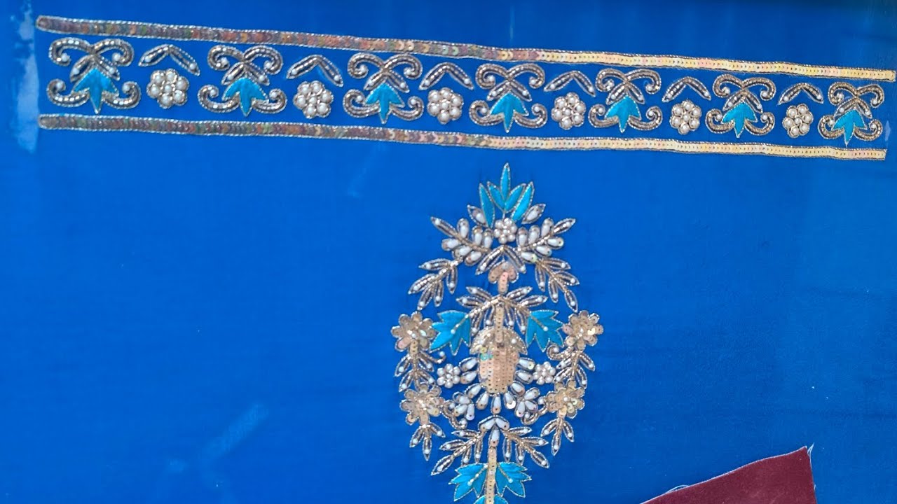 Hand embroidery suit design| ANAVIYA BOUTIQUE | hand work Kadai | Kadai ...
