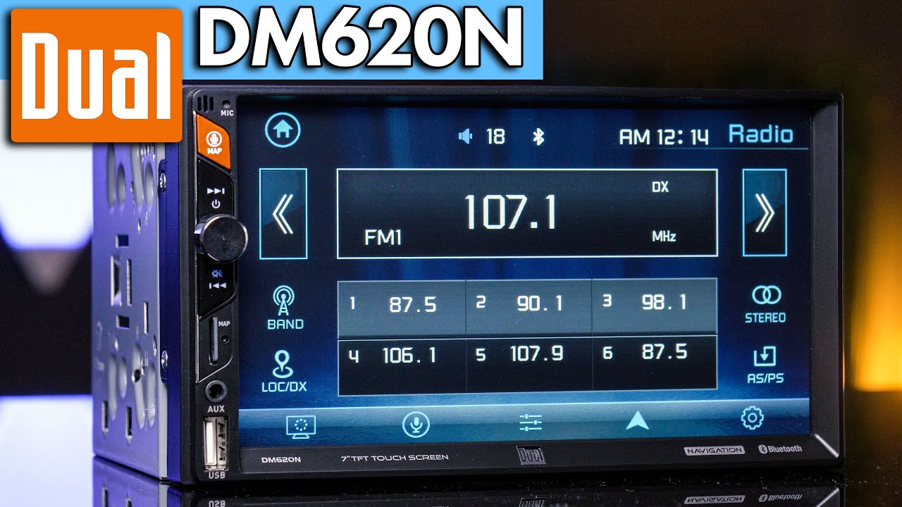 Dual DM620N - 7" Double DIN w/ Built-In Navigation - YouTube
