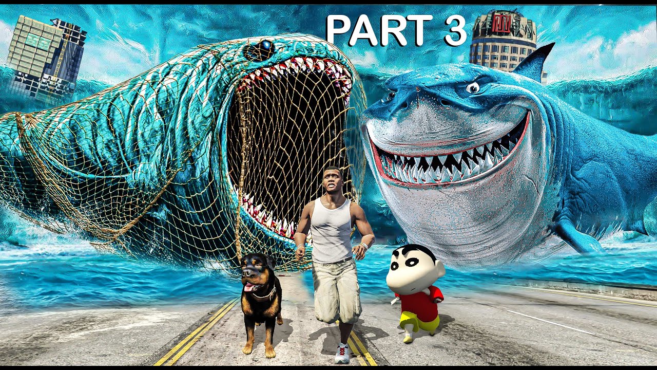 Surviving Biggest Tsunami with Bloop Biggest Fish in GTA 5! Bloop the ...