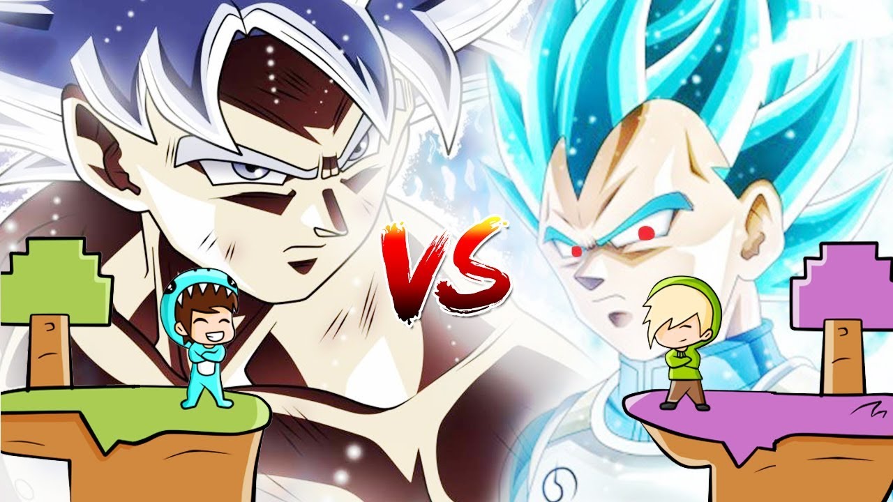 ISLA de GOKU ULTRA INSTINTO VS ISLA de VEGETA SSJ BLUE 🌴 MILO BATALLA ÉPICA DE DIOSES - YouTube