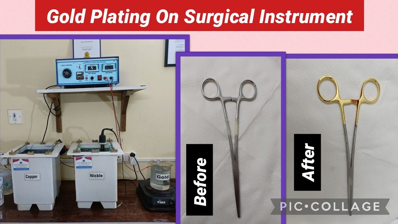 Gold plating on surgical instrument #surgicalinstrument #goldplated # ...