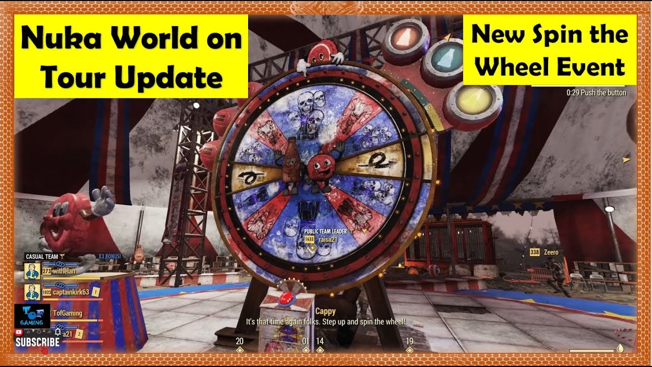 Fallout 76 Nuka World on Tour Update - New Spin the Wheel Event | Full ...