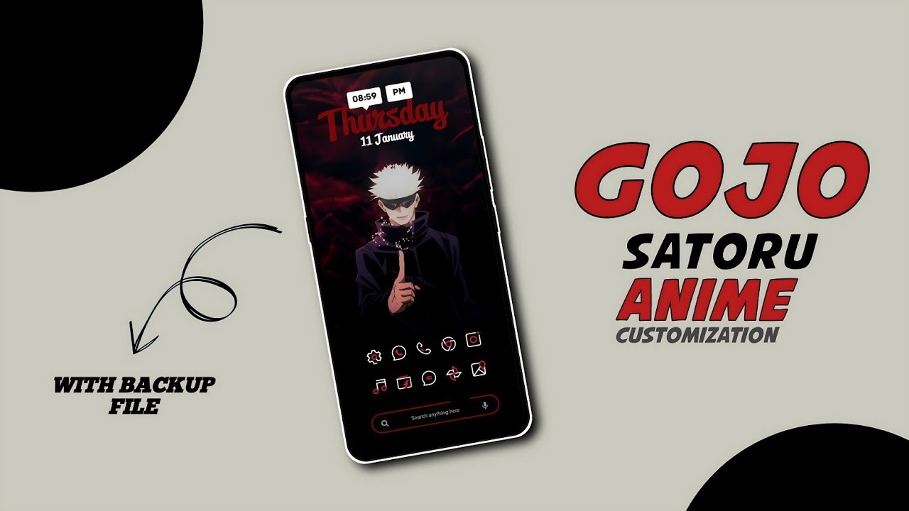 GOJO Satoru Anime Homescreen Setup 2024 | Nova Launcher #28 - YouTube