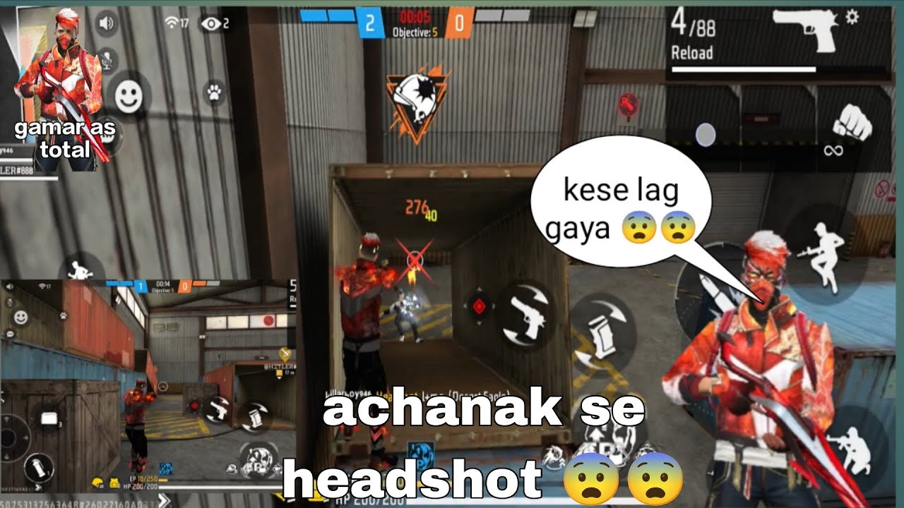 Achanak se headshot 😨😨😨 ..long of me achanak se headshot lag gaya ...