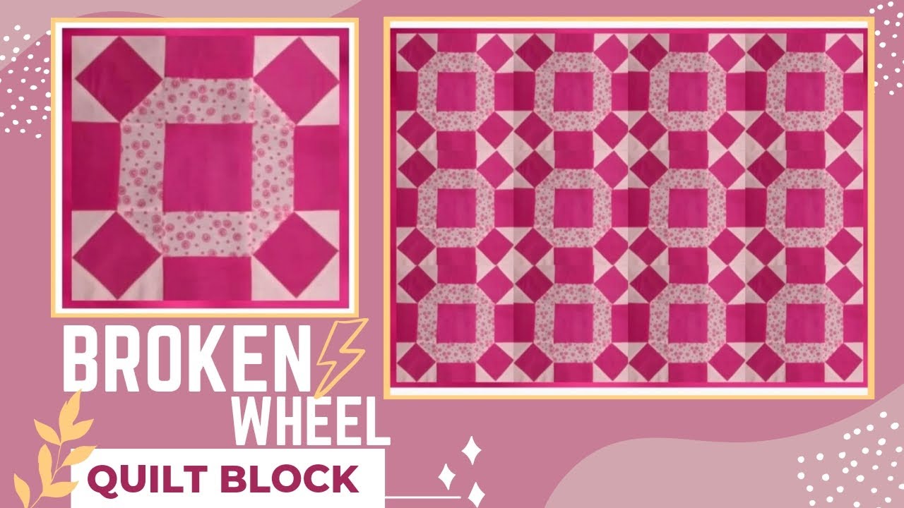 How To Make Broken Wheel Quilt Block | Cushion Cover Design | Faliya ki ...