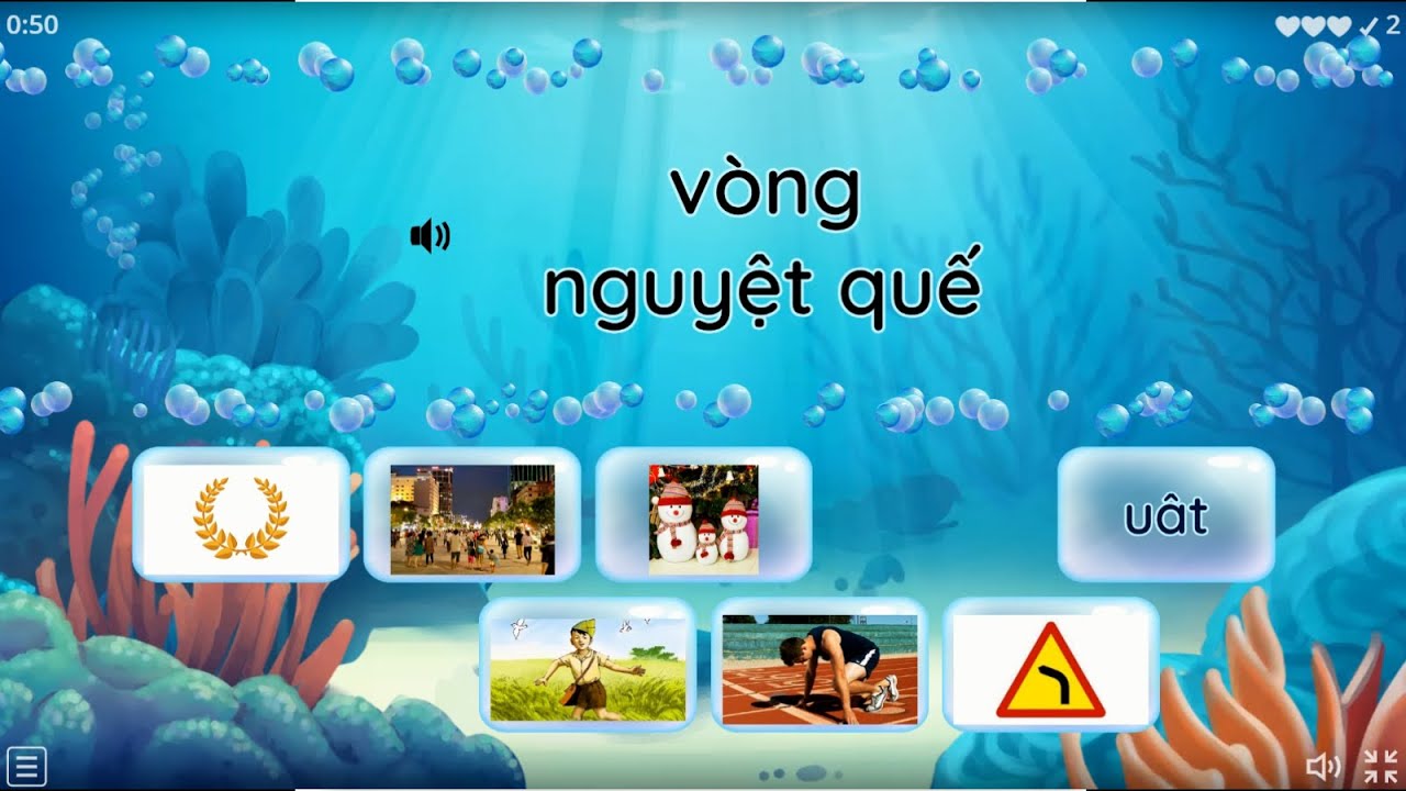 Hành trang lớp 1-Game tiếng Việt 1-Em tập nhận biết các từ có vần OĂT ...