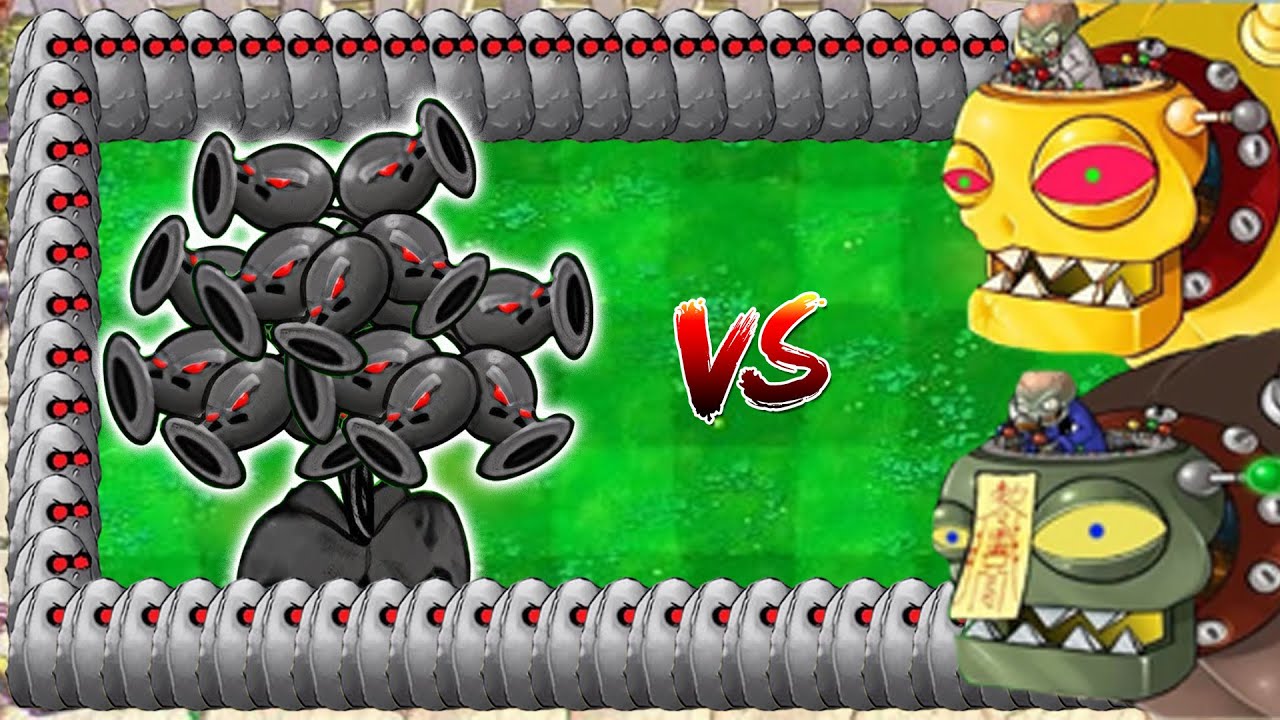 DOOM Three-Gatling Plants vs 2 Dr.Zomboss Giga | Plants vs Zombies ...