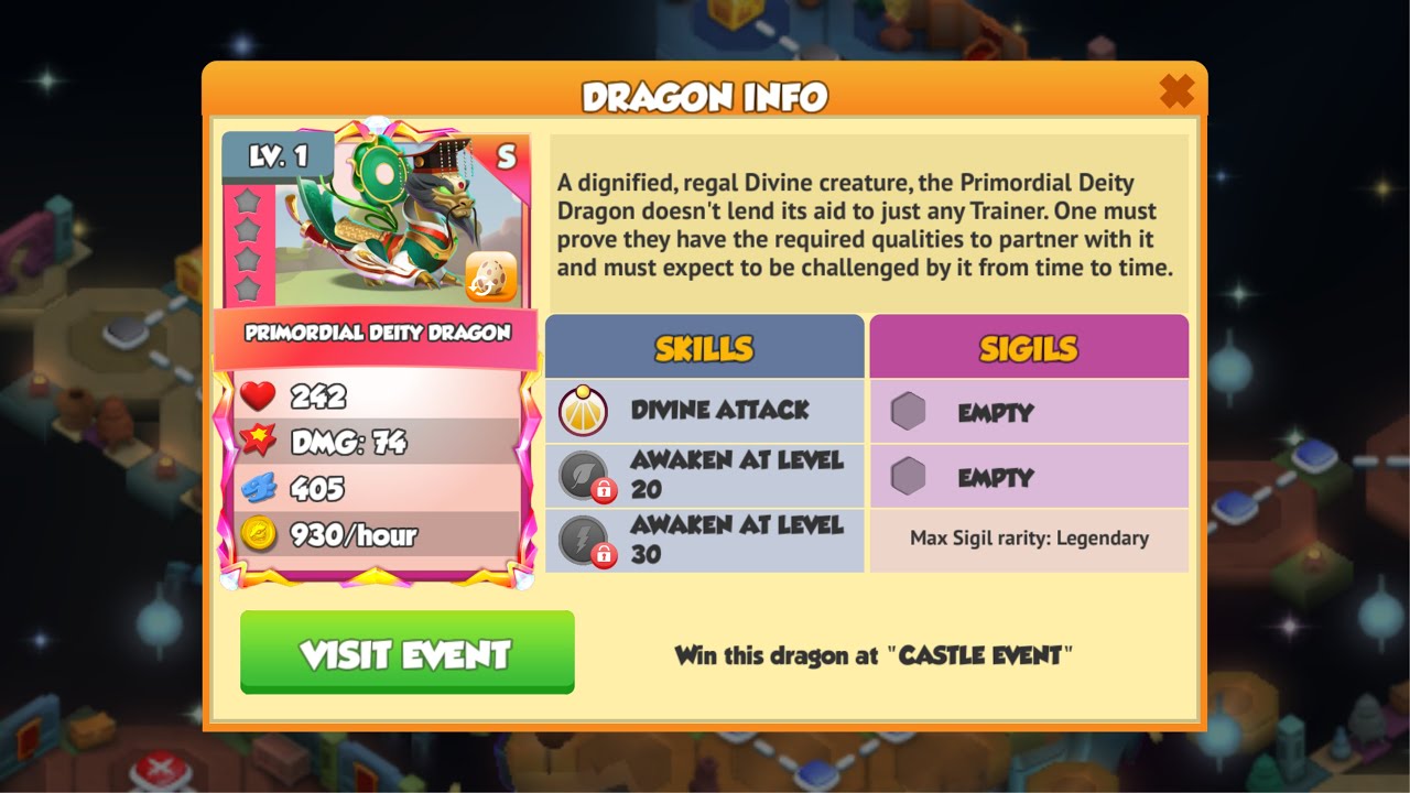 [Castle Event] Did you get Primordial Deity Dragon? - Dragon Mania ...