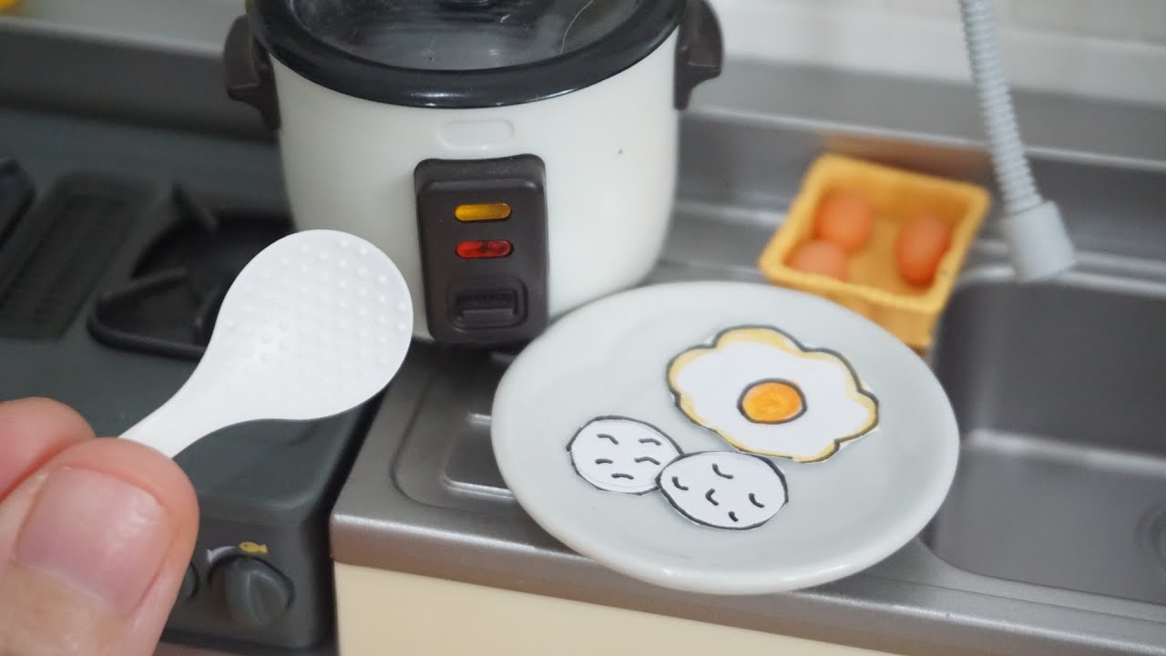 Egg Fried Rice Recipe | Mini Food Cooking | Mini Kitchen | PaperCraft ...