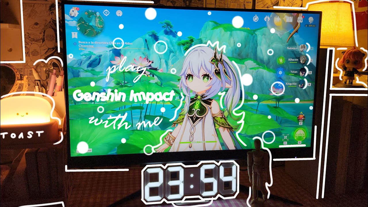 🍃 play genshin impact with me // 40 min of gameplay - YouTube