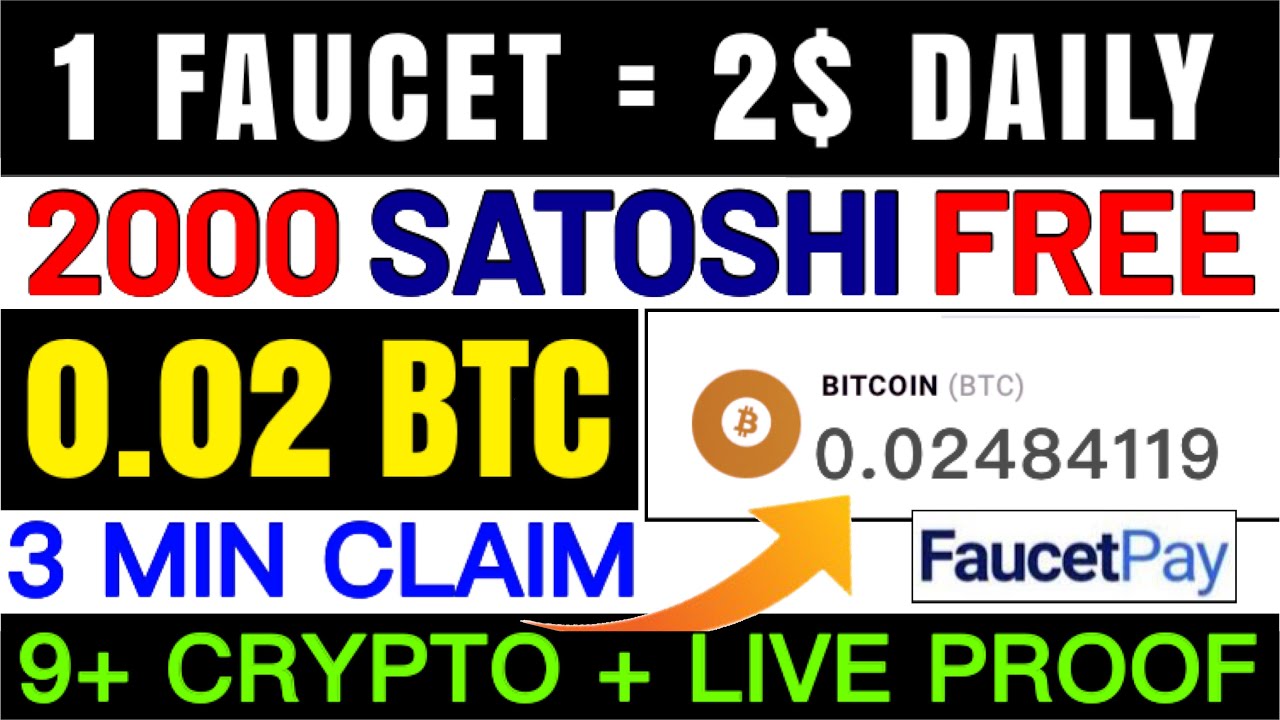 High paying bitcoin faucet | 2$ daily + live proof | 3 min claim | btc ...
