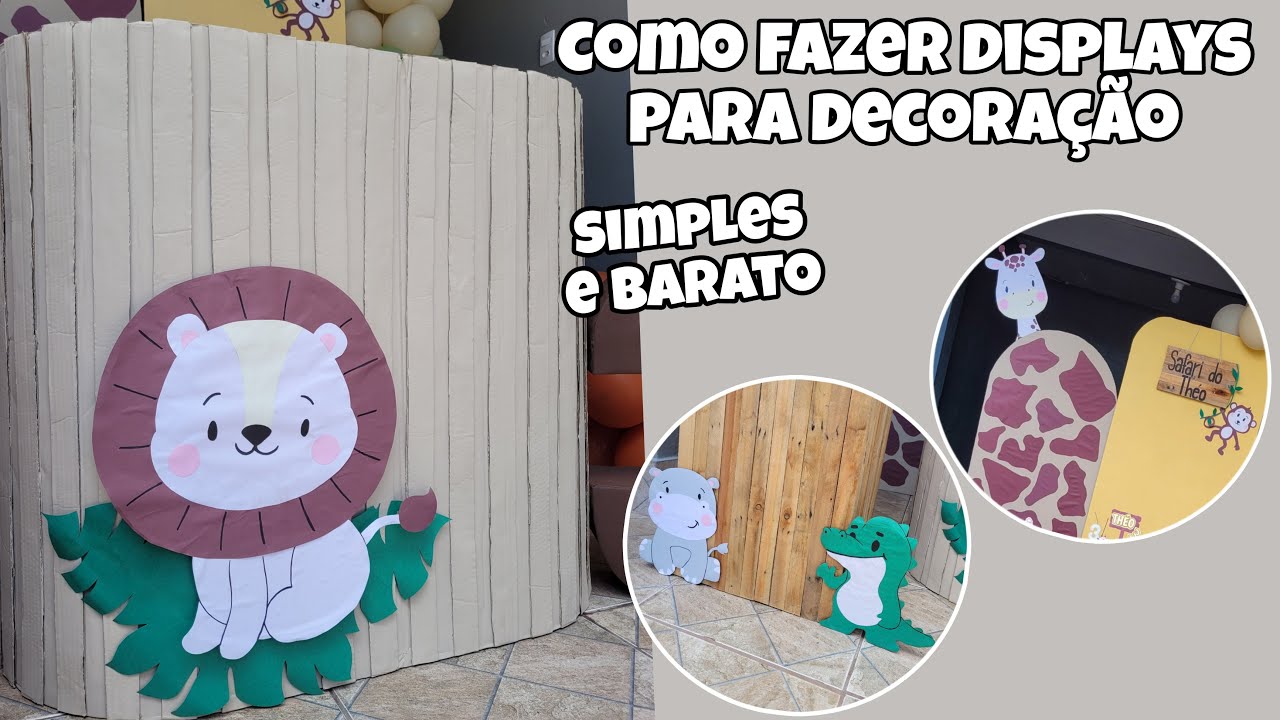 COMO FAZER DISPLAY PARA DECORAÇÃO COM CARTOLINA E PAPELÃO-DIY - YouTube