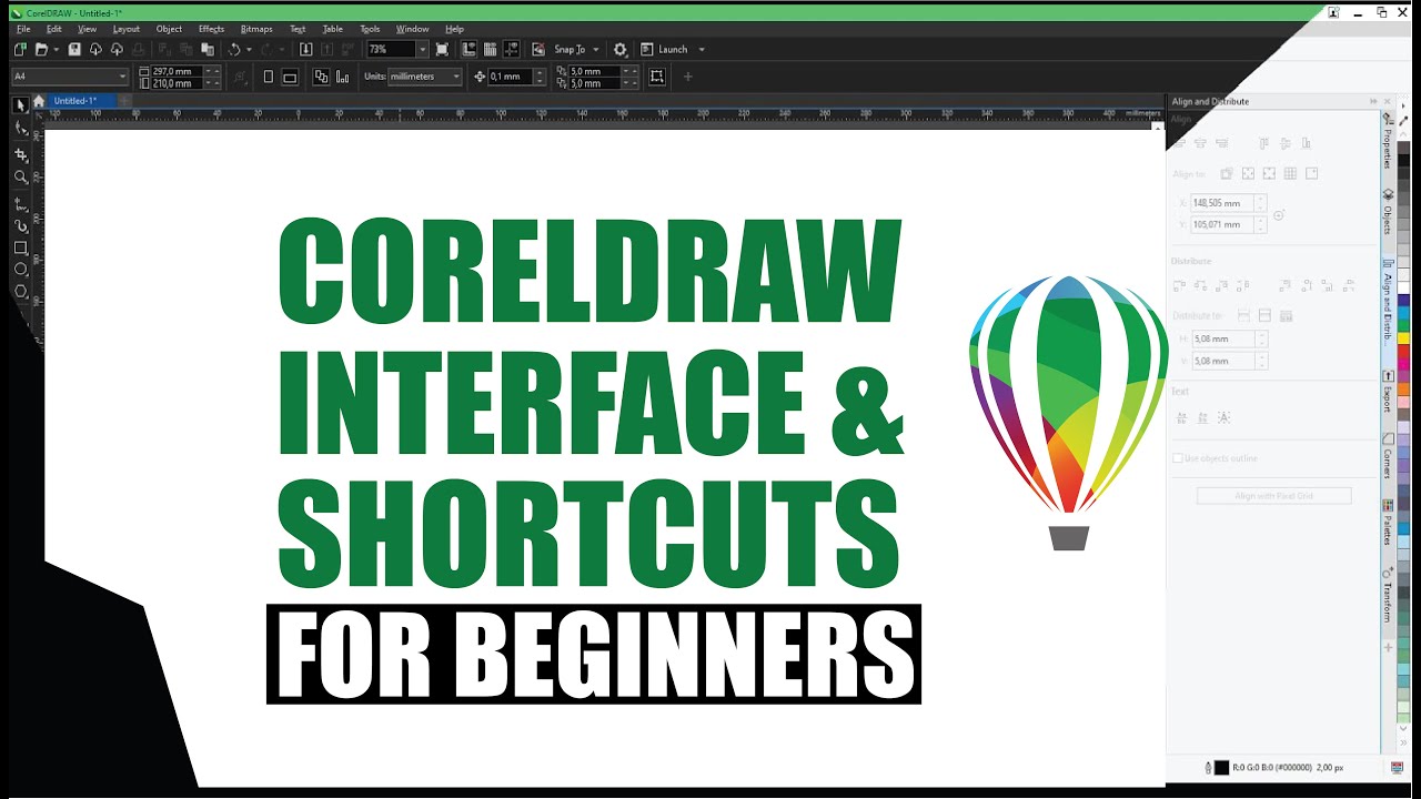 CorelDRAW Interface and Shortcuts for Beginners - YouTube