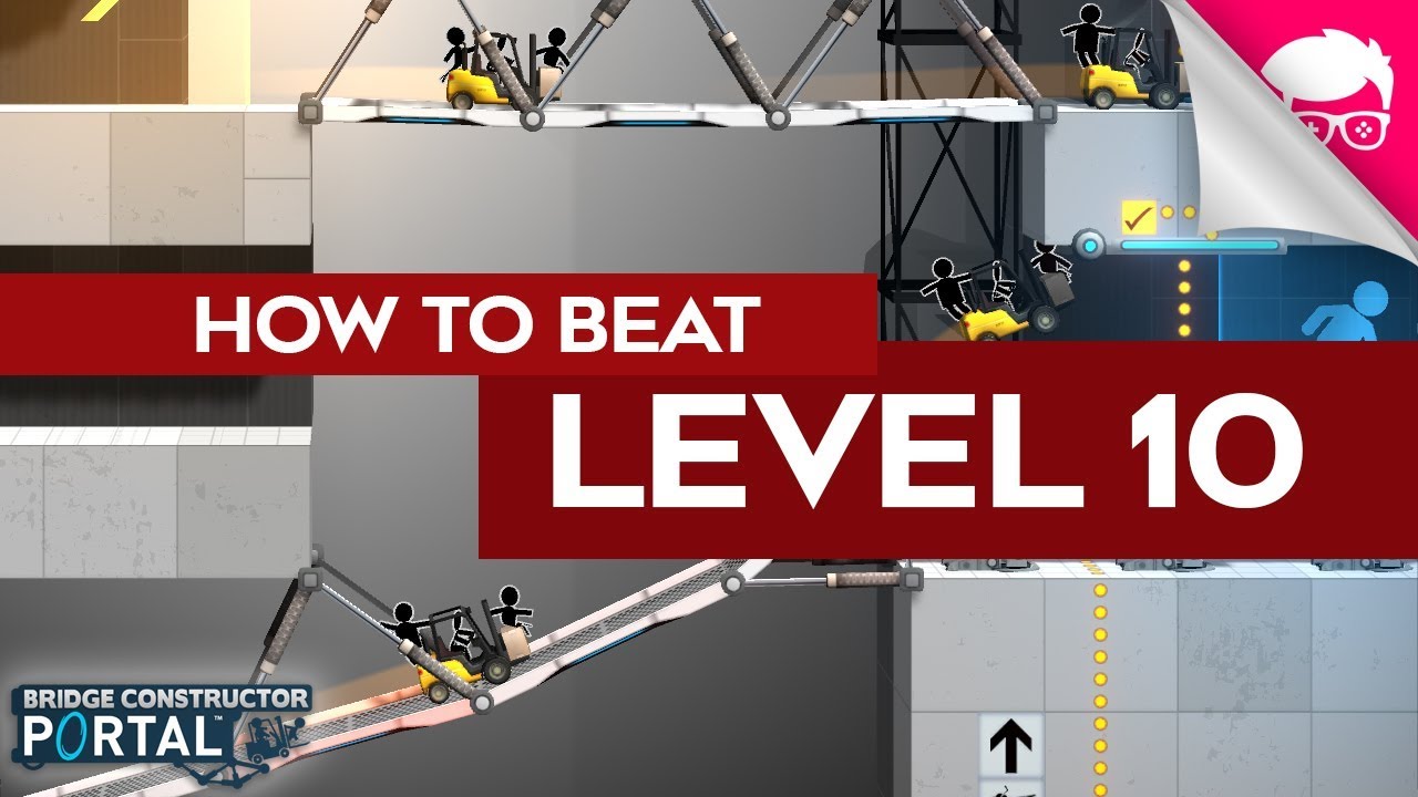 Level 10 Solution | Bridge Constructor Portal - YouTube