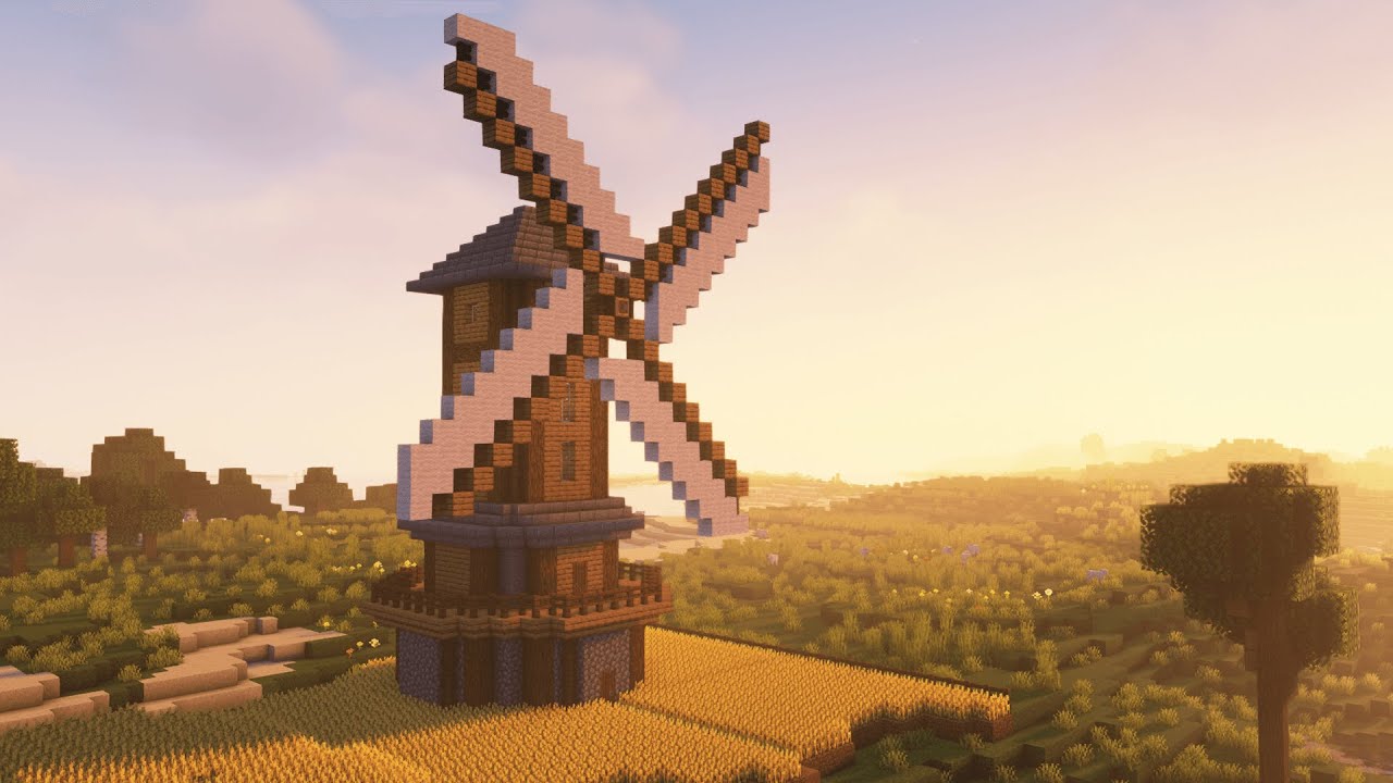 Minecraft: Windmill Tutorial - Build | CraftX - YouTube