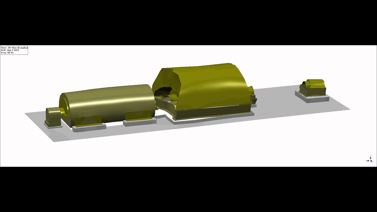 Steam Turbine Generator Operating Deflection Shape (ODS) - YouTube