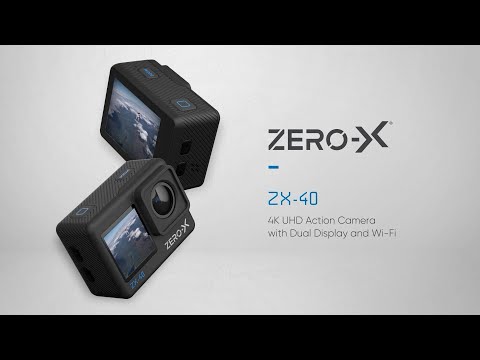 Zero-X ZX-40 Action Camera | 4K UHD Action Camera with Dual Display and Wi-Fi